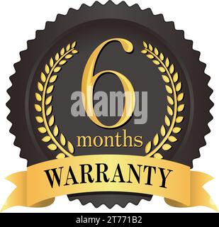 Warranty badge (label) illustration ( 6 months Stock Vector Image & Art ...