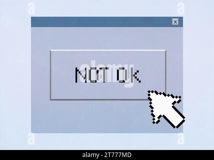 Computer cursor hovering over OK button Stock Photo - Alamy