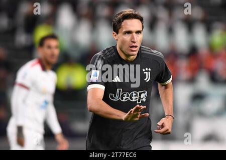 Federico Chiesa of Juventus gestures during the Serie A match between ...