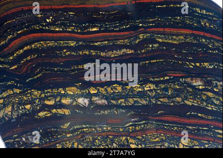Banded iron formation (BIF) is a sedimentary rock formed by thin layers ...