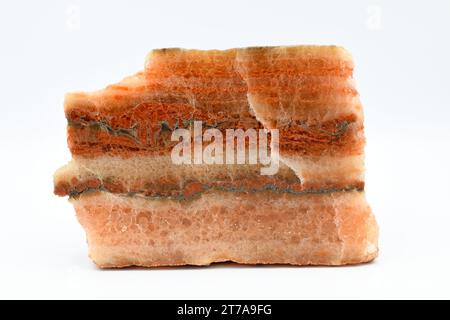 Halite (white), sylvine (orange) and clay (grey). Halite is a sodium ...