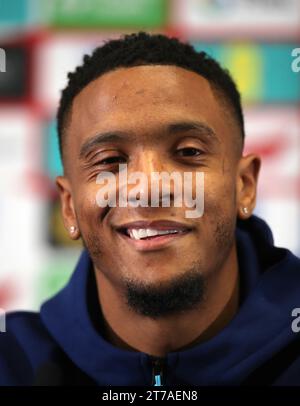 England's Ezri Konsa during a press conference at the Tottenham Hotspur ...