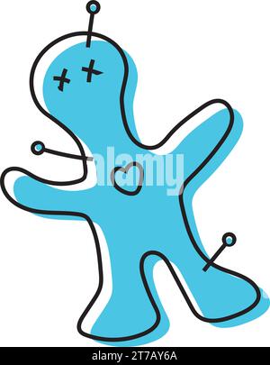 voodoo doll color icon vector. voodoo doll sign. isolated symbol ...