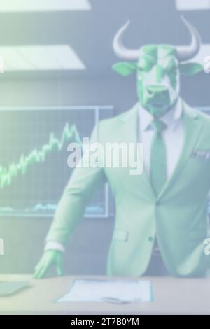 3D illustration of a finance chart. Bullish investment graph, stock ...