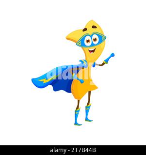 Cartoon lasagna pasta superhero character. Isolated vector defender with noodle-shaped body, red ...