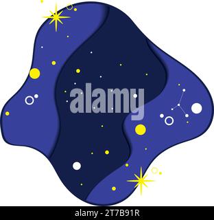 Layered cartoon view of outer space Vector Stock Vector Image & Art - Alamy