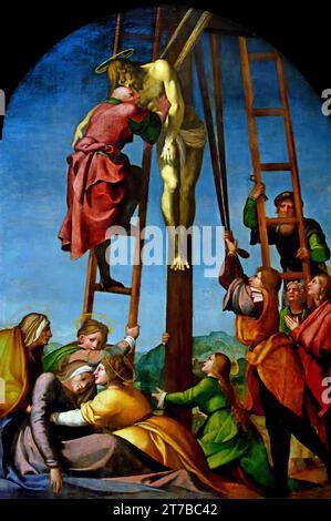 Andrea Sabatini da Salerno (1484-1530), Italian painter. Deposition, ca ...