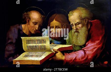Christ with the apostles, 1533. by Marco Cardisco 1486-1542 Italian ...