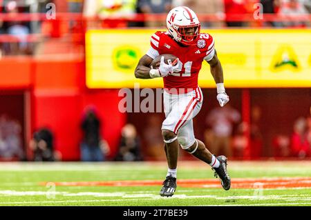 Lincoln, NE. U.S. 11th Nov, 2023. Nebraska Cornhuskers running back ...