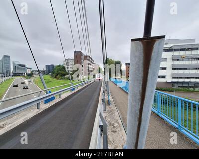 Unmanned mini buses of Transdev at Rivium in Capelle aan den IJssel in ...