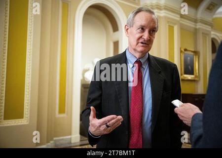 Senator Mike Crapo (R-ID) speaks to media, at the U.S. Capitol, in ...