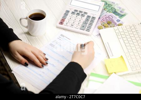 Accountant fill italian tax form F24 Unified payment model in end of ...