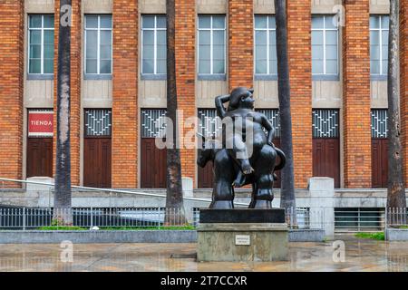 Botero sculpture in front of Museo de antioquia, Plaza Botero, Medellin ...