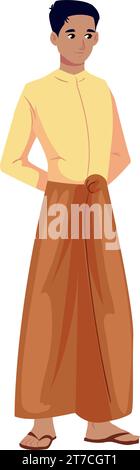 myanmar man character Stock Vector Image & Art - Alamy