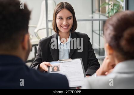 Job applicants having interview Stock Photo - Alamy