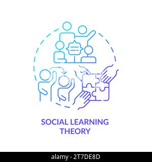 Social Learning Theory infographic with icon vector has 4 step such as ...