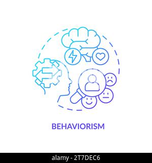 Thin line blue icon behaviorism concept Stock Vector Image & Art - Alamy
