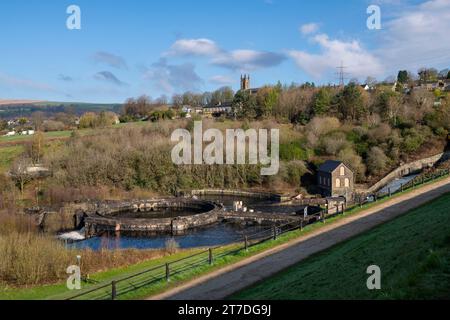 Bottom's reservoir, Tintwistle, Derbyshire, the lowest in a series of ...