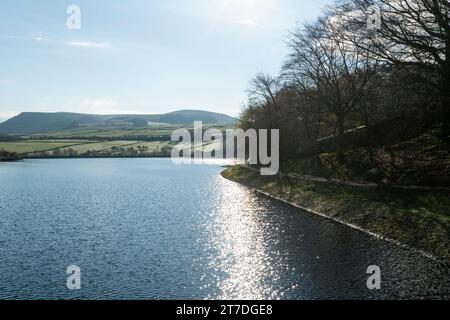 Bottom's reservoir, Tintwistle, Derbyshire, the lowest in a series of ...