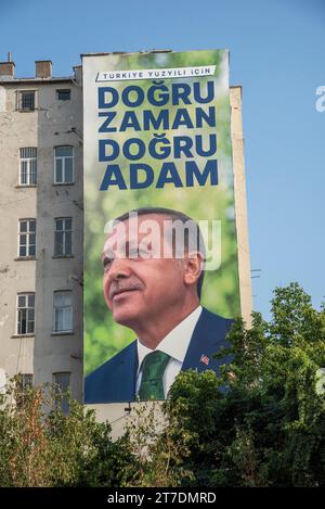 Huge Recep Tayyip Erdoğan political posters in Istanbul Turkey Stock ...