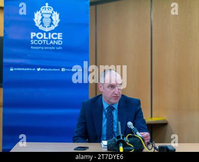 15 November 2023. St Ninians Drive crime scene and Police Office, Old ...