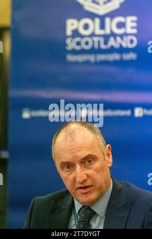 15 November 2023. St Ninians Drive crime scene and Police Office, Old ...