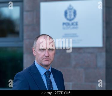 15 November 2023. St Ninians Drive crime scene and Police Office, Old ...