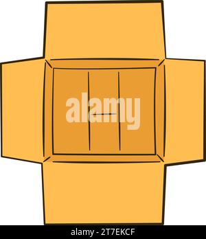 carton box empty icon cartoon black and white Stock Vector Image & Art ...