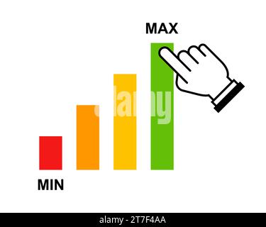maximum and minimum scale. flat vector illustration Stock Vector Image ...
