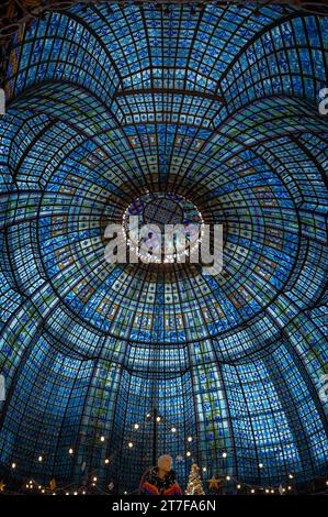 Paris, France - 11 14 2023: Boulevard Haussmann. Panoramic view of the ...