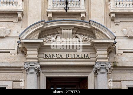 Banca d’Italia (Bank of Italy) offices in the city center of Mantua ...