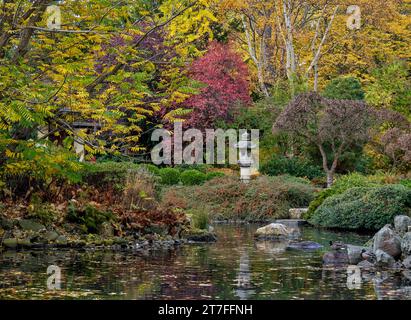 Rich superb multicolor autumn fall in Szczytnicki Park Wroclaw Lower ...
