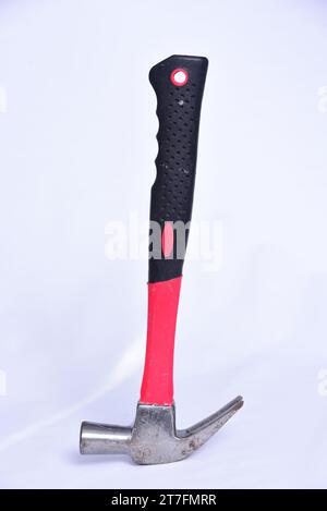 iron hammer with injected plastic handle construction tool hammering ...