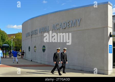 Naval students at the secondary entrance into United States Naval ...