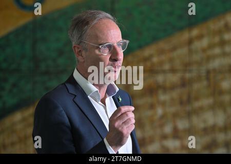 Canberra, Australia. 16th Nov, 2023. Greens Senator Nick McKim at a ...