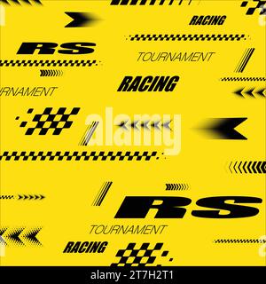 Sport RS race car decal yellow and black Stock Vector Image & Art - Alamy
