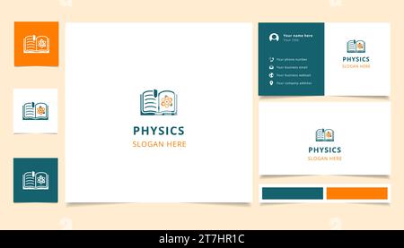 Physics logo design with editable slogan. Branding book and business ...
