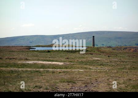The Smelt Mill Chimney (Flue) and Coalgrovebeck Reservoir at the ...