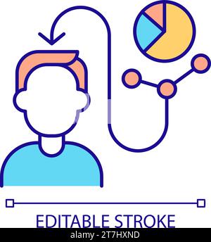 2D customizable thin line icon values and purpose concept Stock Vector ...