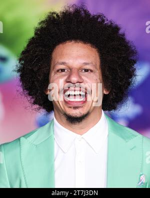 Eric Andre arrives at the premiere of "Trolls Band Together" on ...