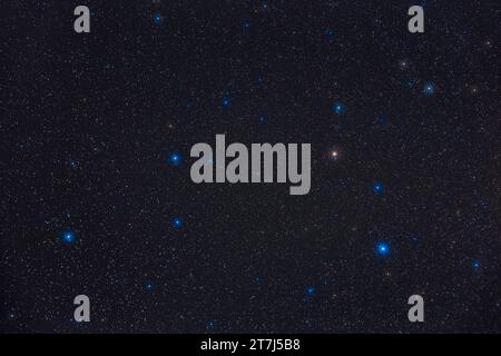 Northern spring constellation of Leo the Lion. Regulus is the blue star ...