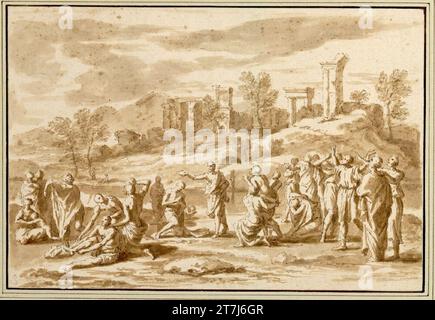 Nicolas Poussin - The Baptism of Christ Stock Photo - Alamy