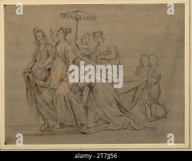 The Pharaoh's Daughter with Her Companion, Dario Varotari (the Elder ...