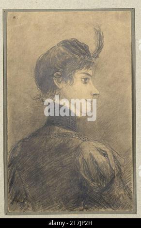 Leopold Stolba Spaniard in profile to the left. Pencil Stock Photo - Alamy