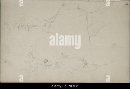 Joseph Holzer Great landscape sketch. Pencil around 1843 Stock Photo ...