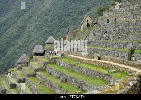 Machu Picchu, Peru, October 6, 2023. Detail of Stone Buildings at The ...