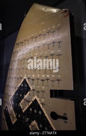 Markings on Heinz-Wolfgang-Schnaufer aircraft tail fin showing 121 ...