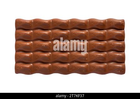 Bar of New Galaxy Smooth Mint chocolate bar isolated on white ...