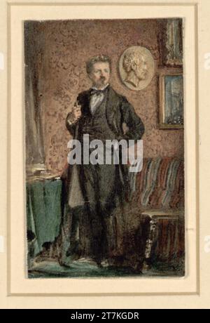 Rudolf von Alt Self -portrait of the artist; Half -length portrait in ...