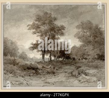 Remigius Adrianus Haanen - Landscape in summer with decorative figures ...